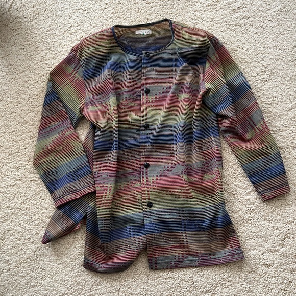 givy | Sweaters | Vintage Givy Japanese Funky Knit Cardigan Button Down ...